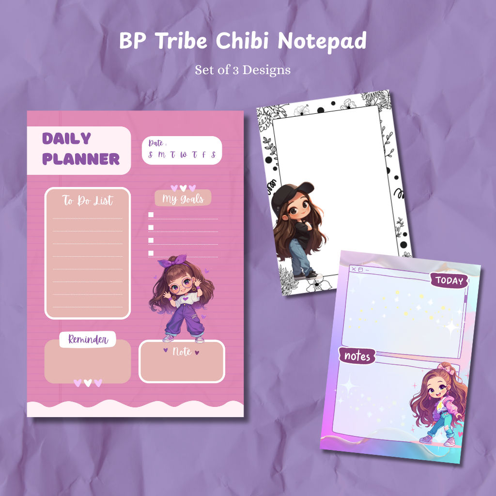 BP Tribe Chibi Notepad – Set of 3